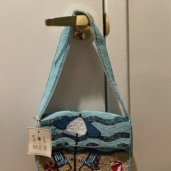 SOL AND MER | Bags | Beaded Bag Beach Scene Made In India | Poshmark